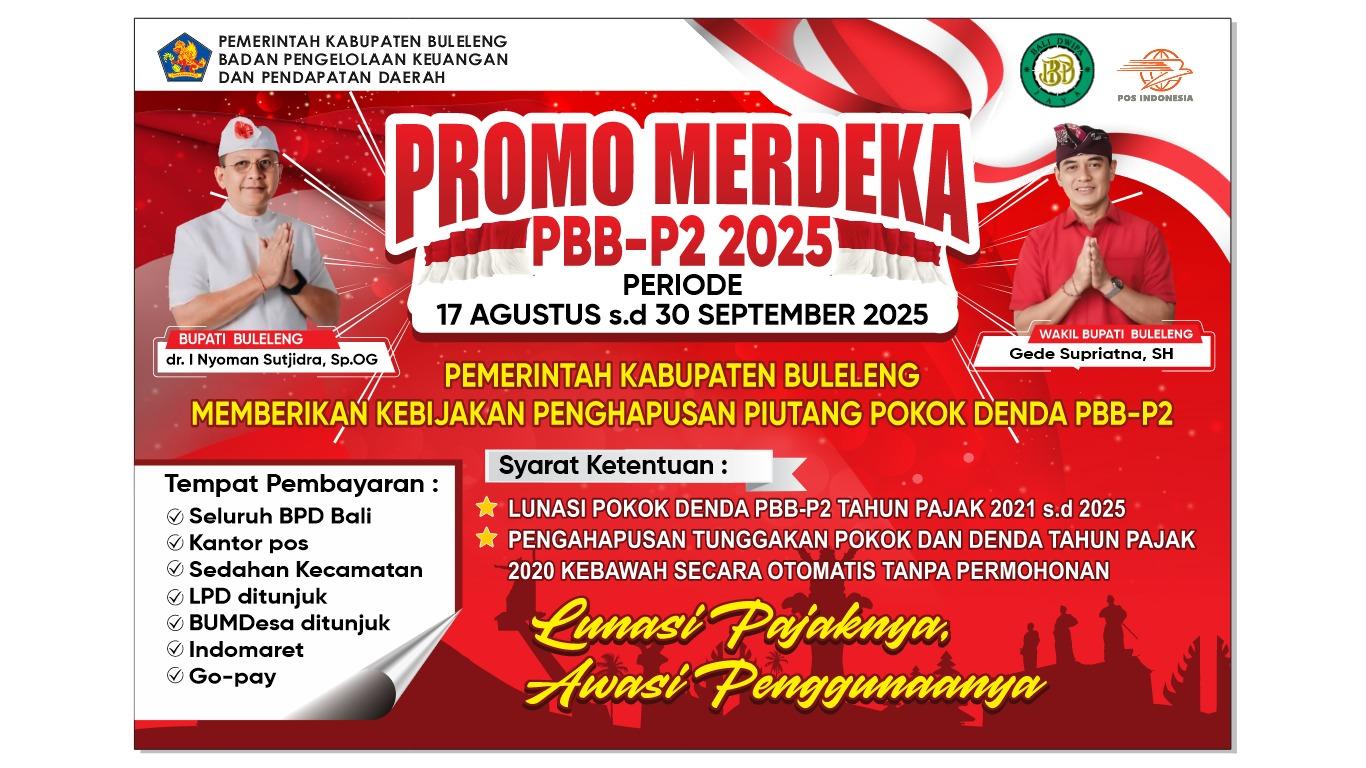 Promo Merdeka PBB-P2 tahun 2025 - Website Desa Tigawasa